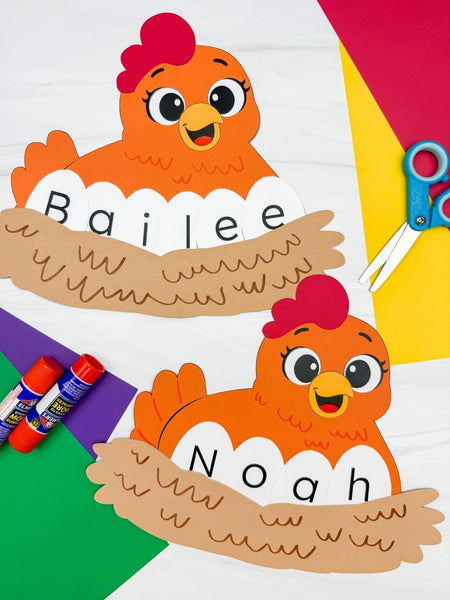 Chicken Name Craft Template | Editable Farm Animal Activity For ...