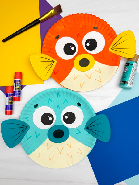 Pufferfish Paper Plate Craft Template – Simple Everyday Mom