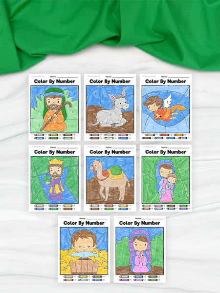 Christmas Nativity Color By Number Worksheets – Simple Everyday Mom