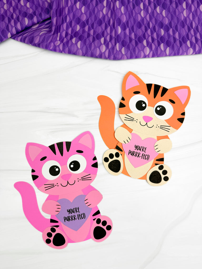 Cat Valentine Craft Template | Printable Kitty Classroom Activity ...