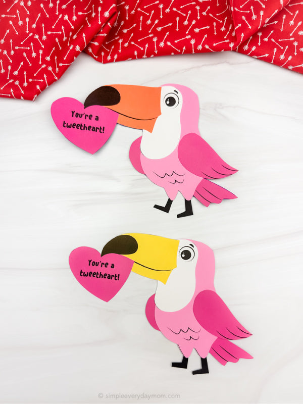 Bird Valentine Craft Template | Printable February Activity For Kids ...