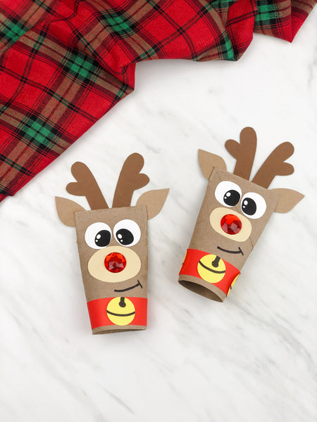 Reindeer Toilet Paper Roll Craft Template | Christmas Rudolph Kids ...