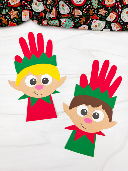 Elf Handprint Craft Template | Christmas Handprint Art for Kids ...