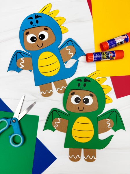 Dragon Gingerbread Man Disguise Craft Template | Fun Christmas Craft ...