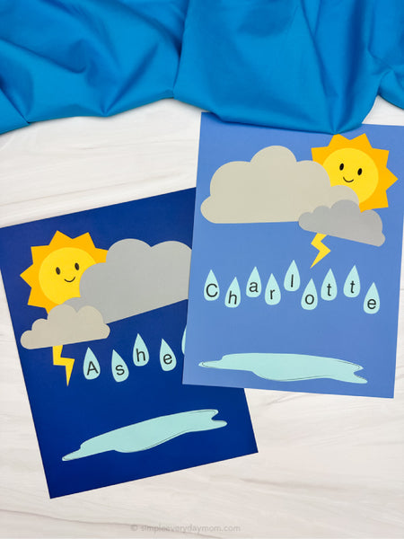 Editable Spring Name Craft Template | Weather Theme For Classroom ...