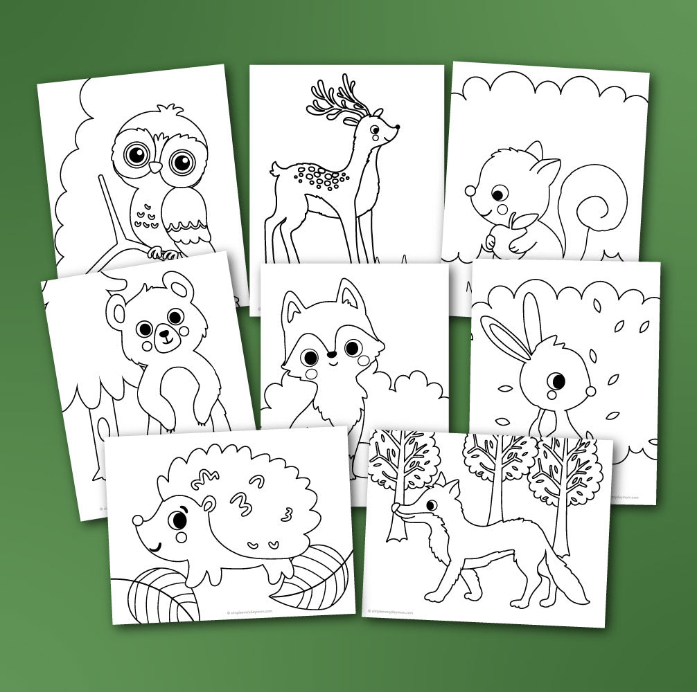 animals in the forest coloring pages
