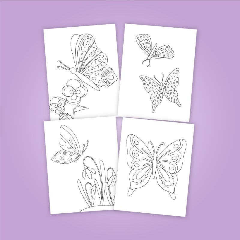 simple butterfly coloring sheet