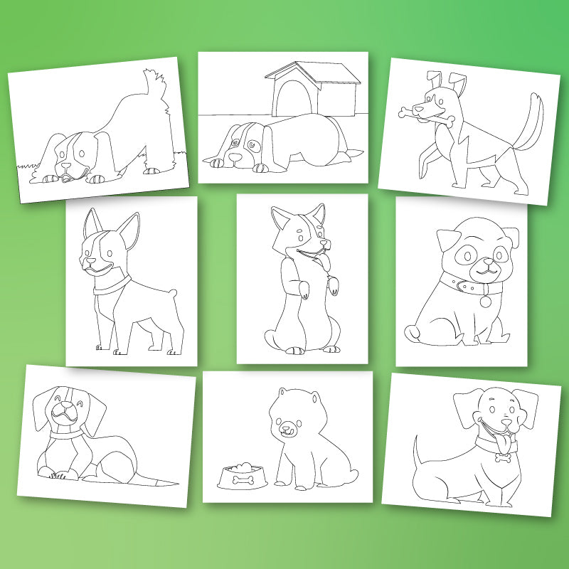coloring pages of cute puppies