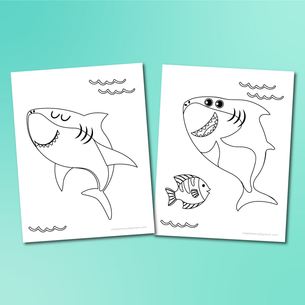 shark coloring pages for kids